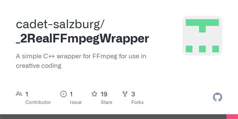 Github Cadet Salzburg2realffmpegwrapper A Simple C Wrapper For