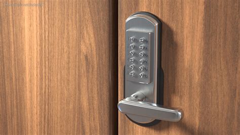 Push Button Door Lock Silver 3d Model 34 3ds Blend C4d Fbx Max Ma Lxo Obj Free3d