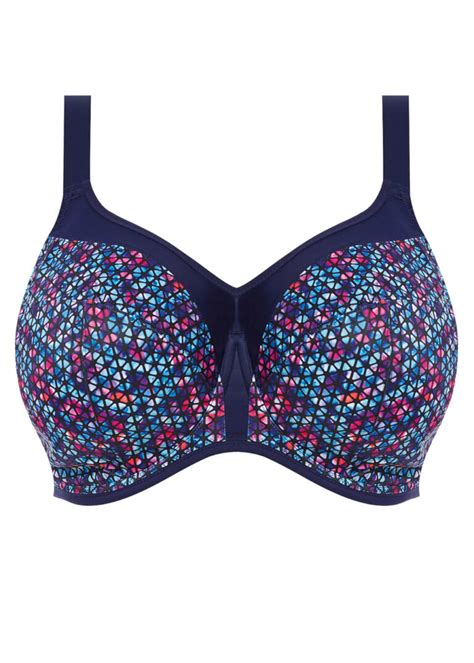 Elomi Soutien Gorge Sport Energise Navy Géo Plus Size Story