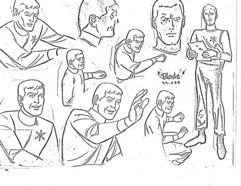 Unknown Model Sheet Copy Hanna Barbera Blade Early 1970s 29 Etsy Hanna Barbera Model Sheet