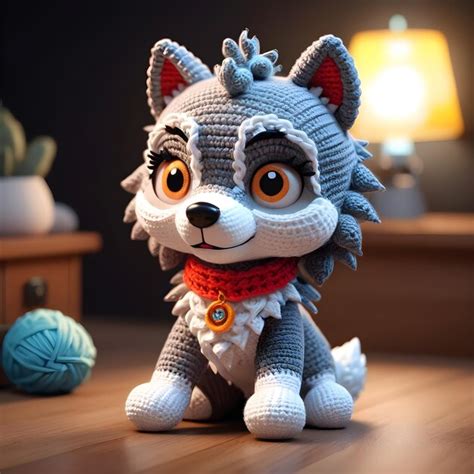 Premium Photo 3d Cute Wolf Doll