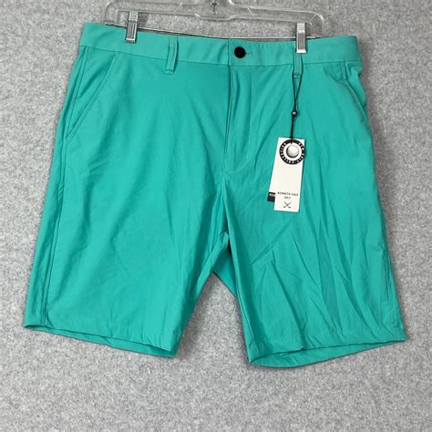 Kenneth Cole Golf Bermuda Shorts Mens Size 34 Green Flat Front Nwt
