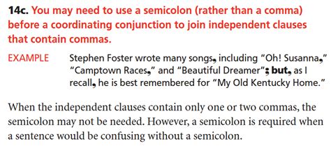 Clauses Use Of Semicolon Followed By Conjunction Standard English
