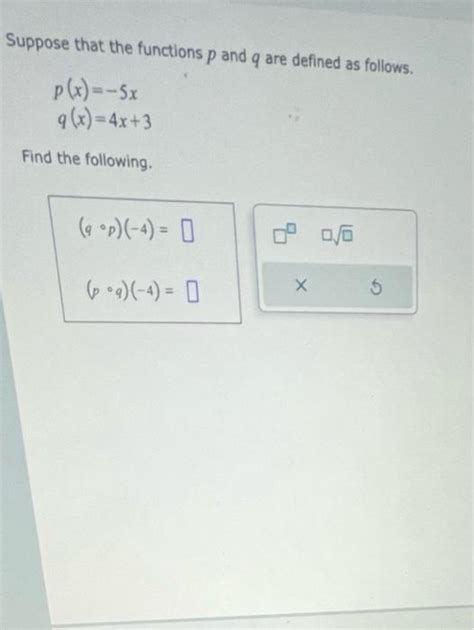 Solved Suppose That The Functions P And Q Are Defined As Chegg