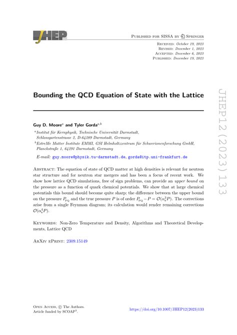 Pdf Bounding The Qcd Equation Of State With The Lattice