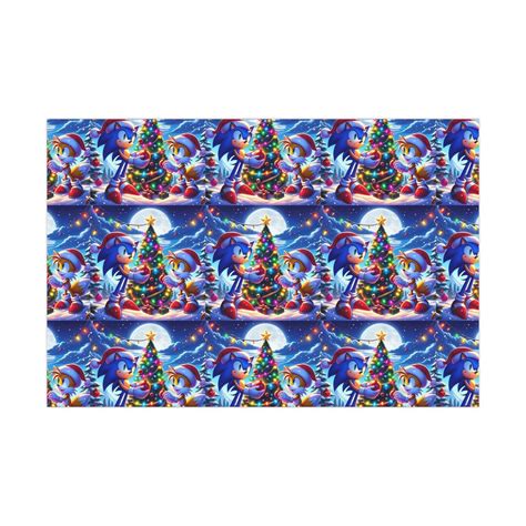 Wrapping Paper Sonic The Hedgehog Christmas T Wrap Papers Holiday