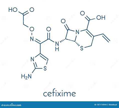 Cefixime Antibiotic Drug Molecule Cephalosporin Third Generation
