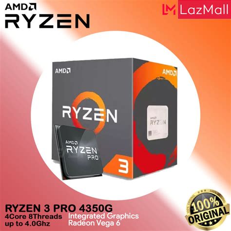 Amd Ryzen 3 Pro 4350g With Integrated Graphics Radeon Vega 6 4000