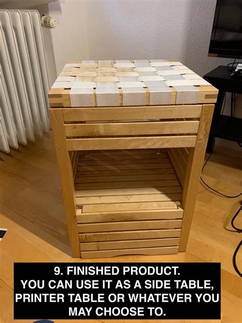 30 Min Hack Turns Ikea Storage Stool Into Printer Stand