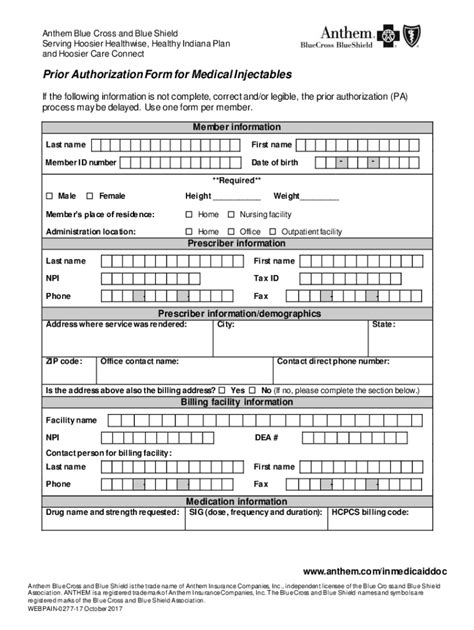 Docs Gppprior Authorization Form For Medical Injectables