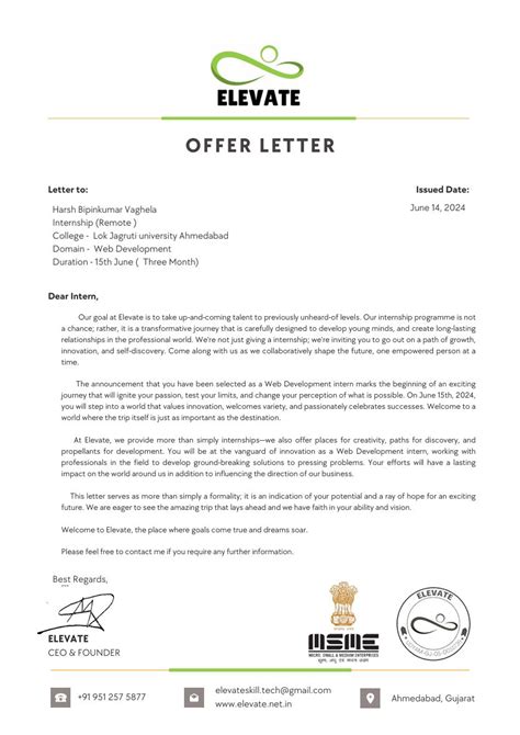 Harsh Vaghela On Linkedin Newbeginnings Webdevelopment Internship Elevate Innovation