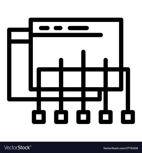 Api Web Scheme Icon Outline Style Royalty Free Vector Image