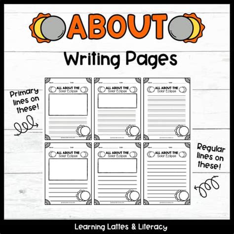 1 Deal Solar Eclipse Writing Activity Solar Eclipse Reflection Writing