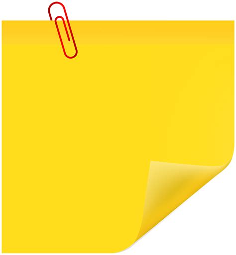 Sticky Note With Paperclip 22354033 Png