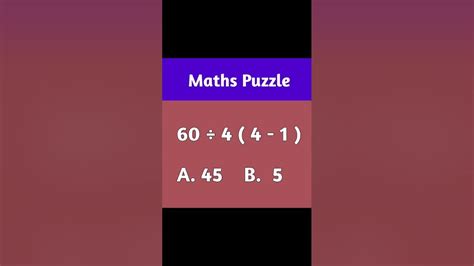 Mathspuzzle Mathspuzzlemathematics Puzzle Book Youtube