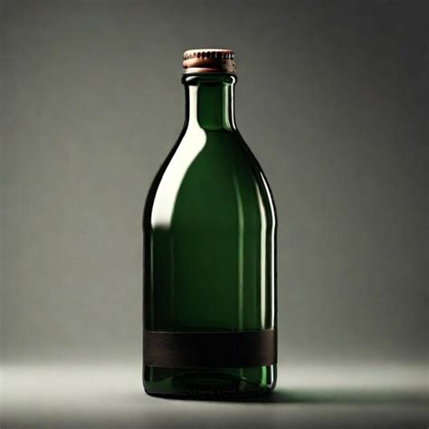 Premium Photo Glass Bottle Mockup Low Key Blow Shot