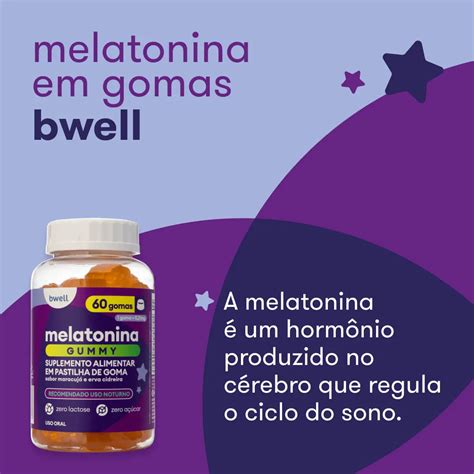 Melatonina Gummy Bwell 60 Gomas Encontre Preço Online Drogasil