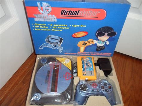New Virtual Station Interactive Famiclone Blue Console Wsuper Mario