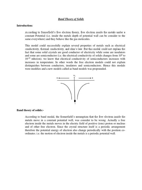 Band Theroy Of Solids Pdf Electrical Resistivity And Conductivity