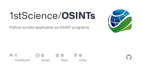 Github 1stscienceosints Python Scripts Applicable As Osint Programs