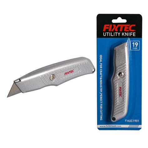 Fixtec 19mm Blade Box Cutter Knife Retracting Art Paper Utility Cutter Knife Knife And Cutter