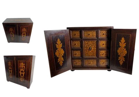 Italian Inlaid Wood Marquetry Collectors Cabinet For Sale At 1stdibs