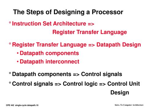 ppt cpe242 computer architecture and engineering designing a single cycle datapath powerpoint