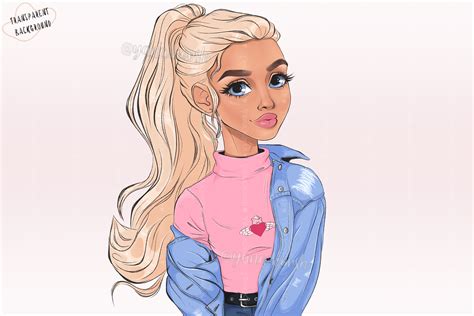 Pretty Blonde Girl Cartoon