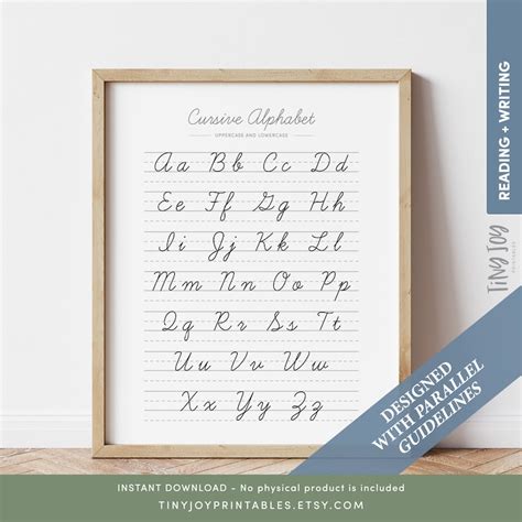 Cursive Alphabet Etsy