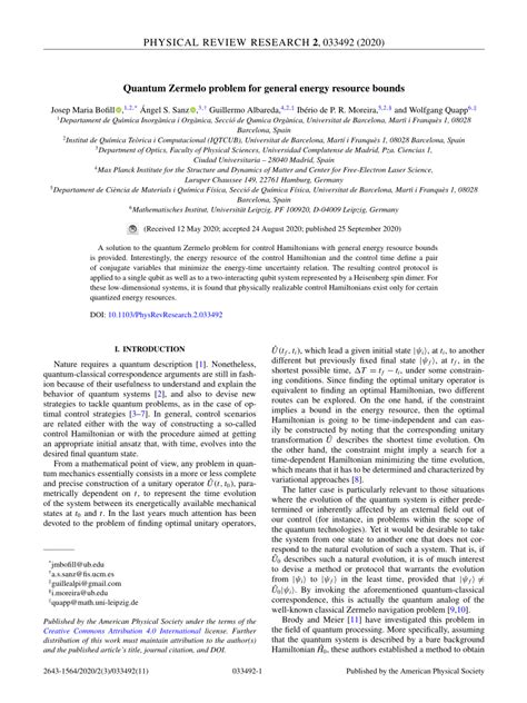 pdf quantum zermelo problem for general energy resource bounds