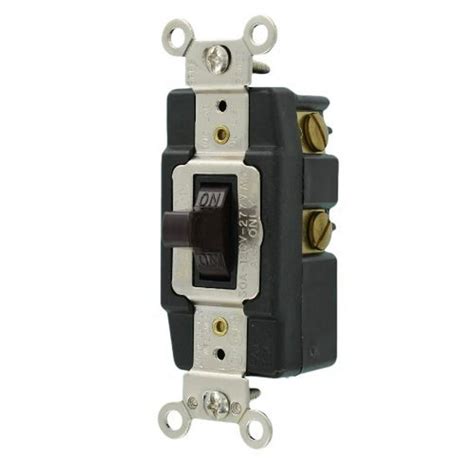 Leviton 1287 Brown Single Pole Double Throw Maintained Toggle Switch 30a