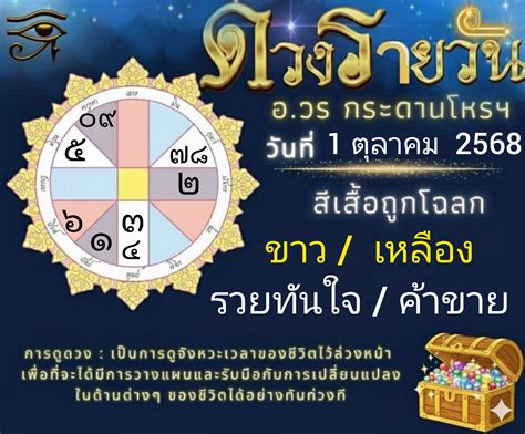 Ψ ☀ ดวงวันนี้ 1 ตุลาคม พศ 2568 โดย อวร กระดานโหรฯ ☀ 卐 ♈♉♊♋♌♍♎♏♐♑♒♓
