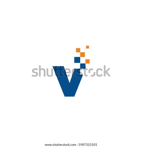 Letter V Pixel Logo 001 Stock Vector Royalty Free 1987325501 Shutterstock