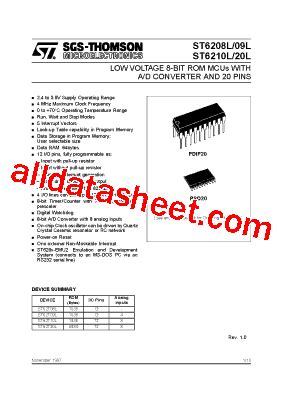 ST6208L Datasheet(PDF) - STMicroelectronics