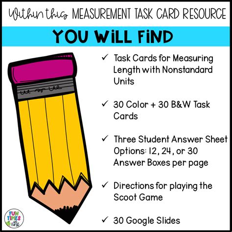 Measuring Length Nonstandard Measurement Math Task Cards Plus Google Slides Made By Teachers