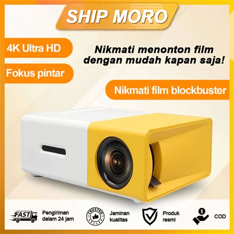 Jual LED Mini Proyektor YG Portable Untuk Hiburan Rumah LCD Proyektor Ringan Kualitas HD