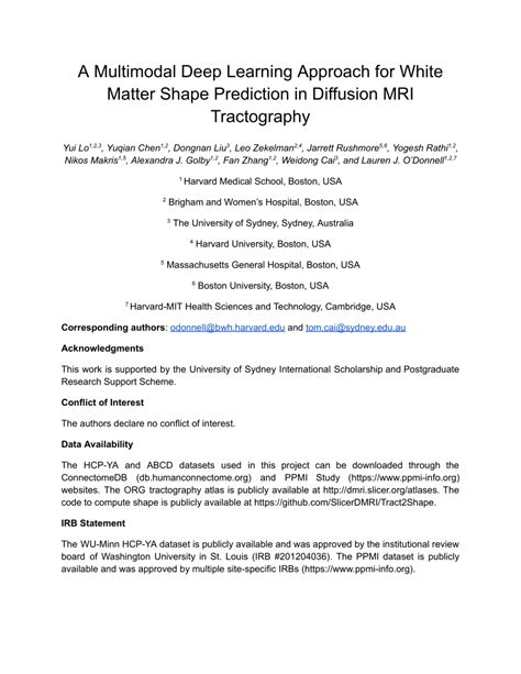 (PDF) A Multimodal Deep Learning Approach for White Matter Shape Prediction in Diffusion MRI ...