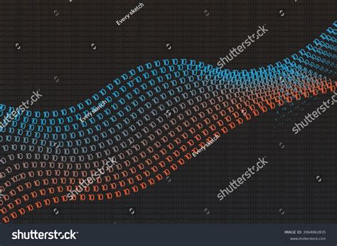 Creative Vector Illustration Stream Binary Code Stock Vector Royalty Free 2064862835