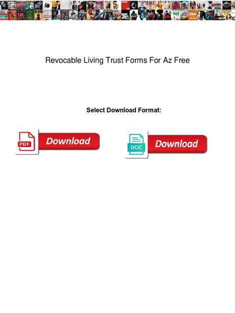 Fillable Online Revocable Living Trust Forms Arizona Templates