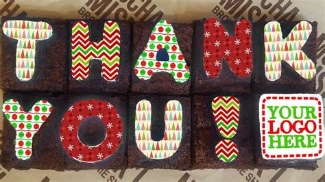 Miski Corporate Brownie Message Thank You Holidays Mocha Miski