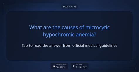 What Are The Causes Of Microcytic Hypochromic Anemia