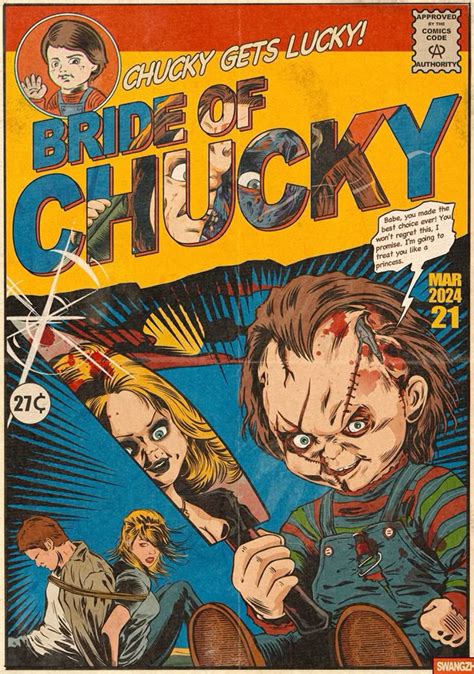 Hongfei Liu Chucky Movies Bride Of Chucky Horror Art