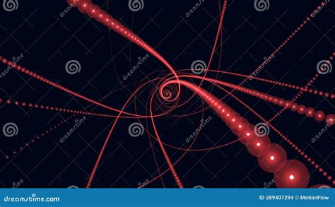 Dynamic Red Spiral Pattern Striking 3d Rendering Of Moving Curves Stock Footage Video Of