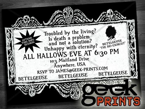 Printable Beetlejuice Flyer