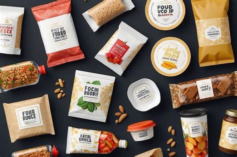 Food Packaging Mockup Bundle Premium Ai Generated Image