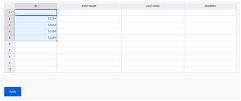 due to button validation first value considering null in handsontable
