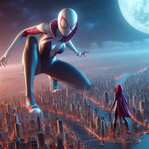 [ai] Mega Giantess Spider Gwen Vs Giantess Silk By Hongochurro On