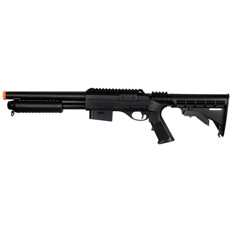 De M500 Pump Action Airsoft Shotgun W Retractable Le Stock Airsoft