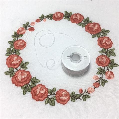 Wreath Of Roses Monogram Frame Machine Embroidery Design 3 Etsy