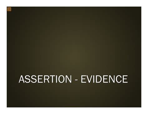 Assertion Evidence